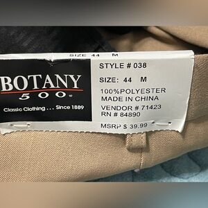 Botany 500 | Pants | Nwt Botany 50 Mens Dress Pants Slacks Sz 44 M Tan ...
